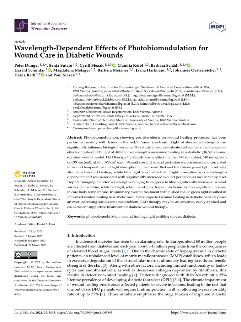 Laser Heridas Led | PDF | Healing | Wound