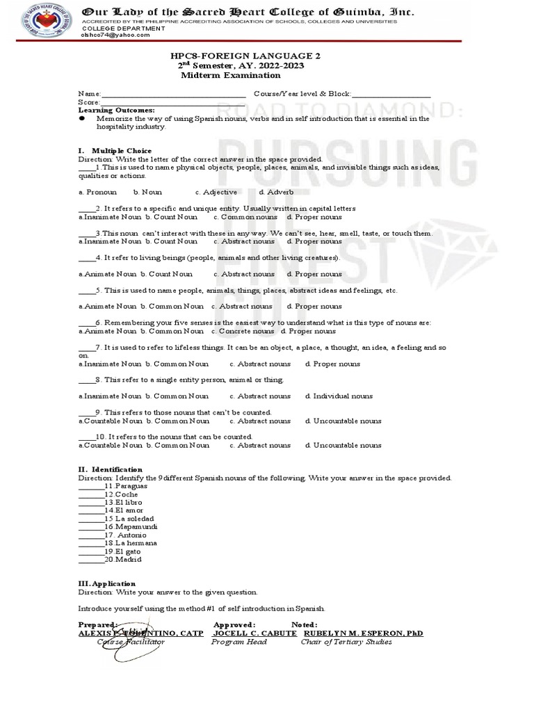 Hpc8 Prelim Exam Final | PDF | Language Arts & Discipline