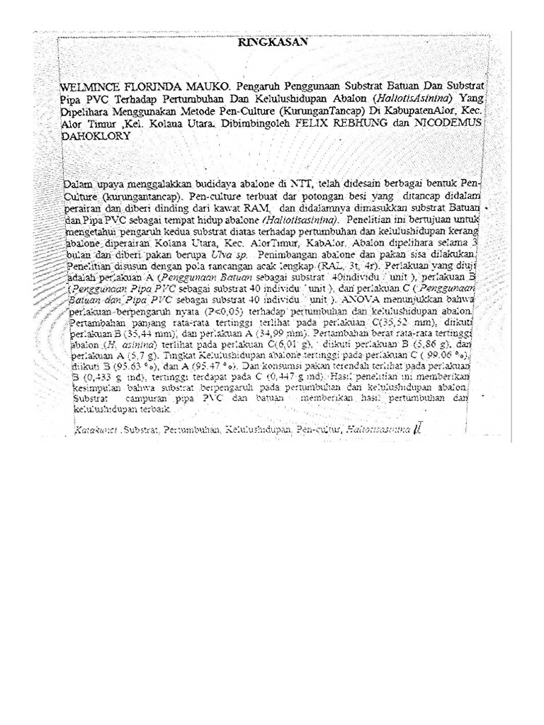 Budidaya Abalone | PDF