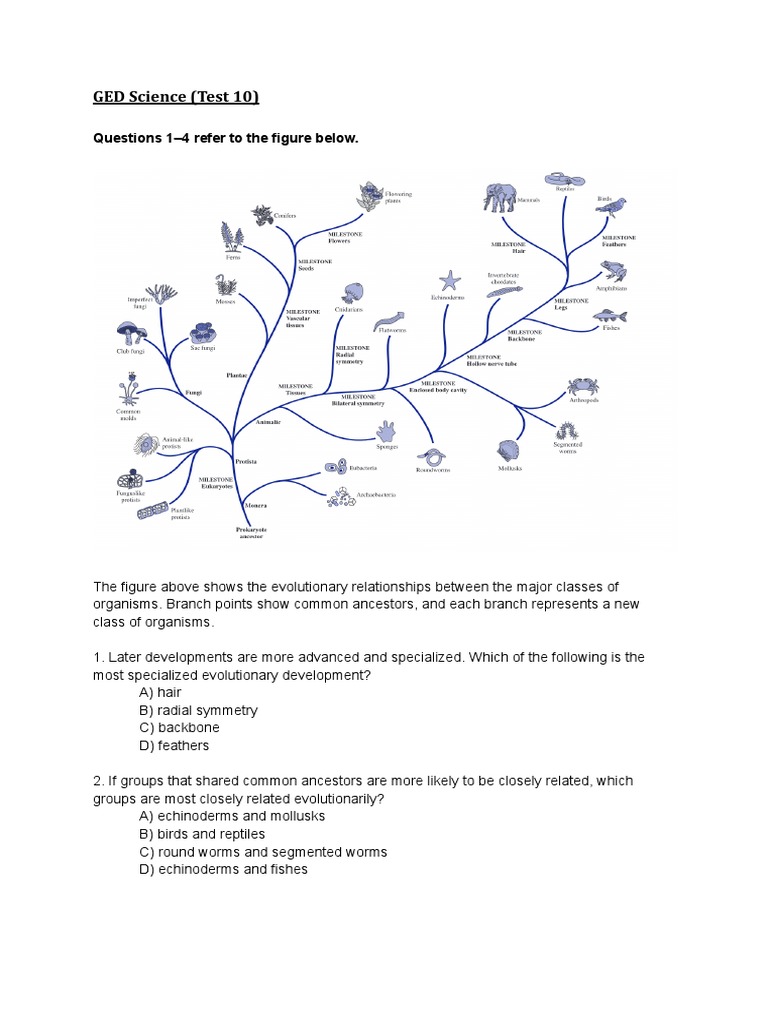 GED Science Test 10 Questions | PDF | Young Adult