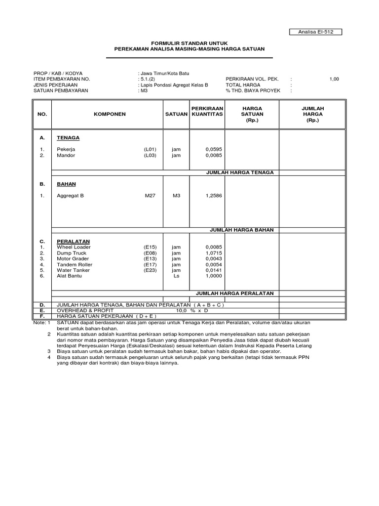 Lapis Pondasi Agregat Kelas B | PDF