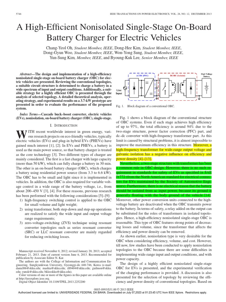 EV On-Board Charger Design | PDF | Capacitor | Battery Charger