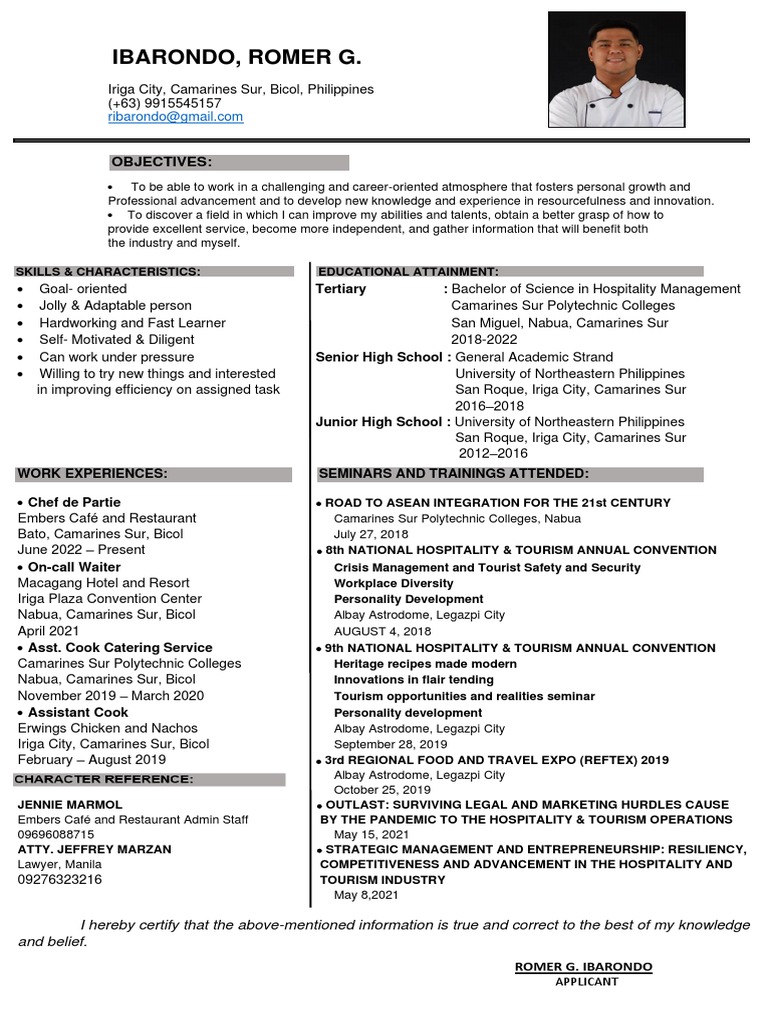 Ibarondo Resume | PDF
