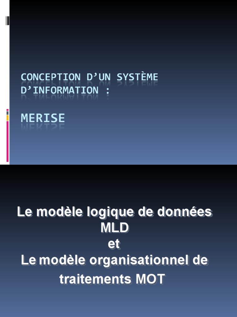 4 Merise | PDF | Base de données relationnelle | Informatique