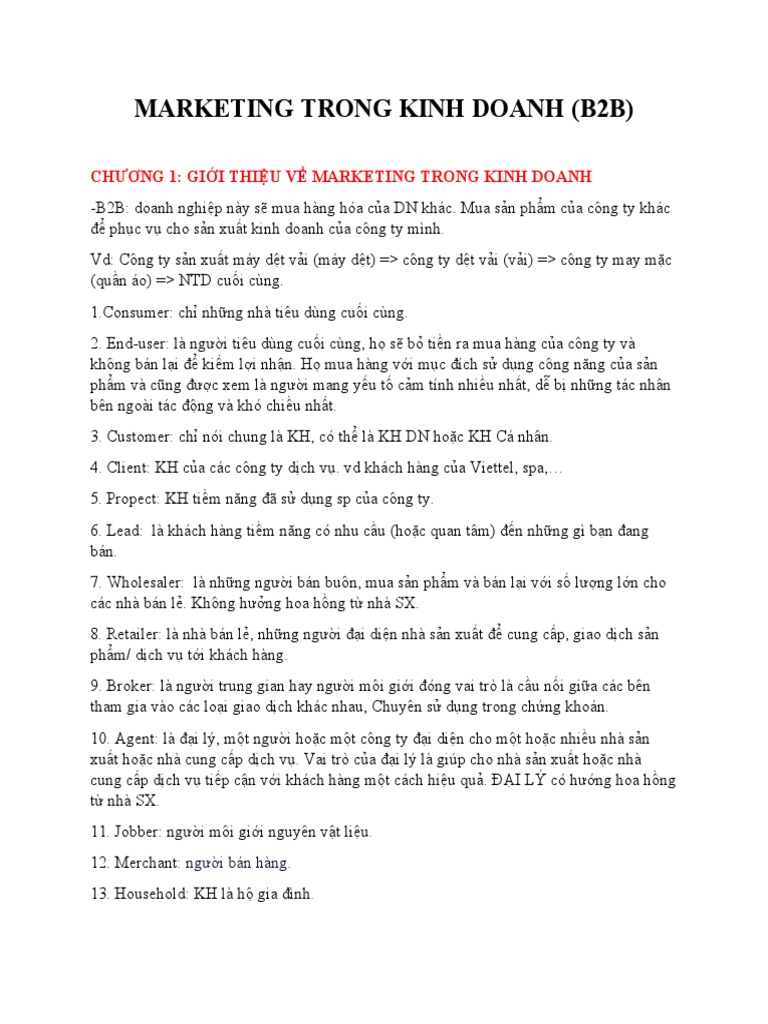Marketing Trong Kinh Doanh | PDF