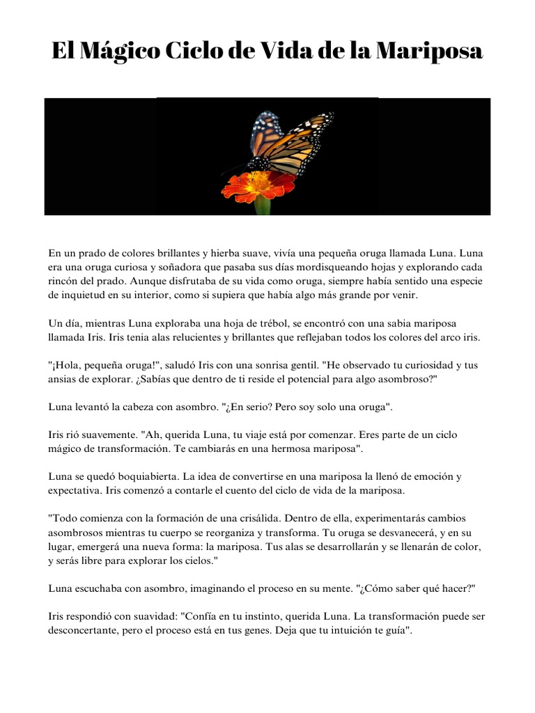 El Mágico Ciclo de Vida de La Mariposa | PDF