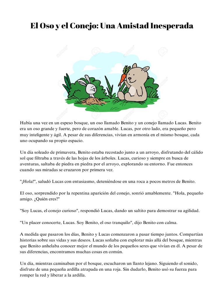 Amistad Inesperada en el Bosque | PDF | Ficción general