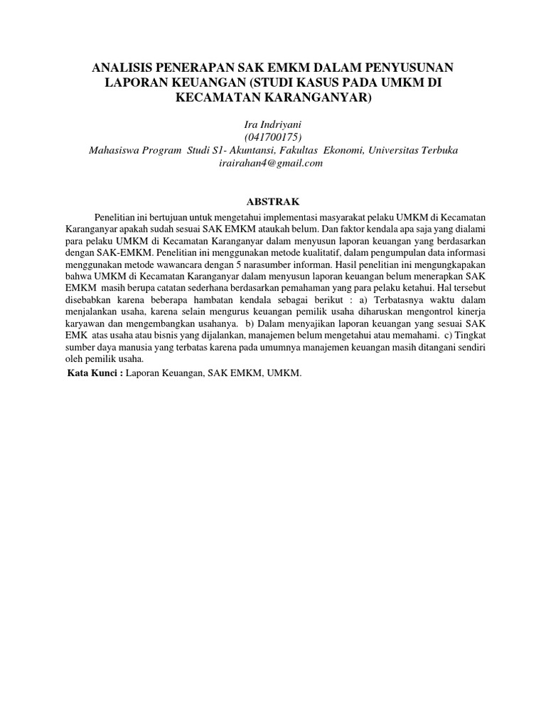 Ira Indriyani - Akuntansi Final | PDF