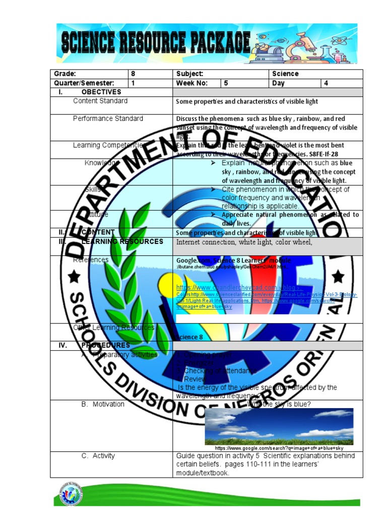 DLP Q1 WK 5 D4 (22) Flor | Download Free PDF | Sky | Light