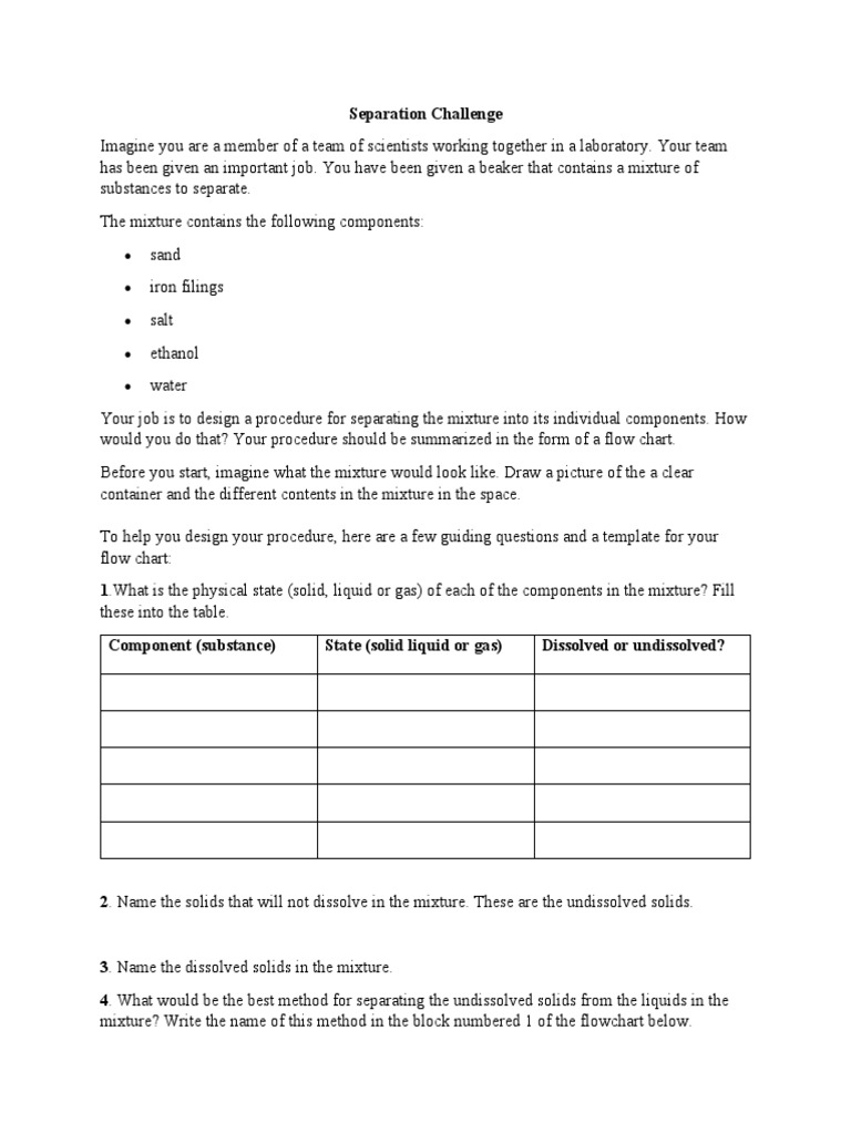 Separation Challenge | PDF | Science & Mathematics