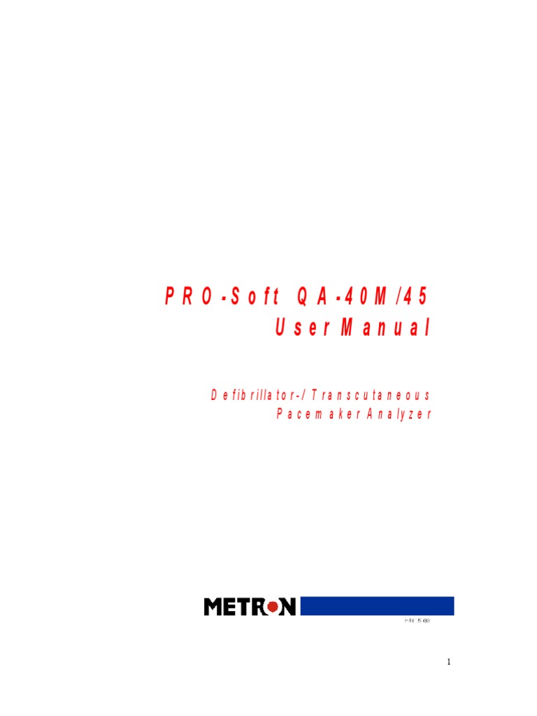 Metron PS QA-40M - Manual | PDF | Electrical Connector | Computing