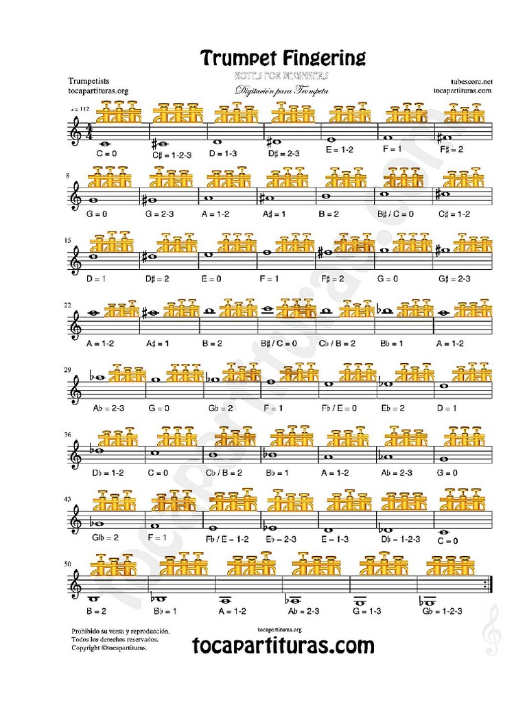 POSICIONES DE TROMPETA | PDF