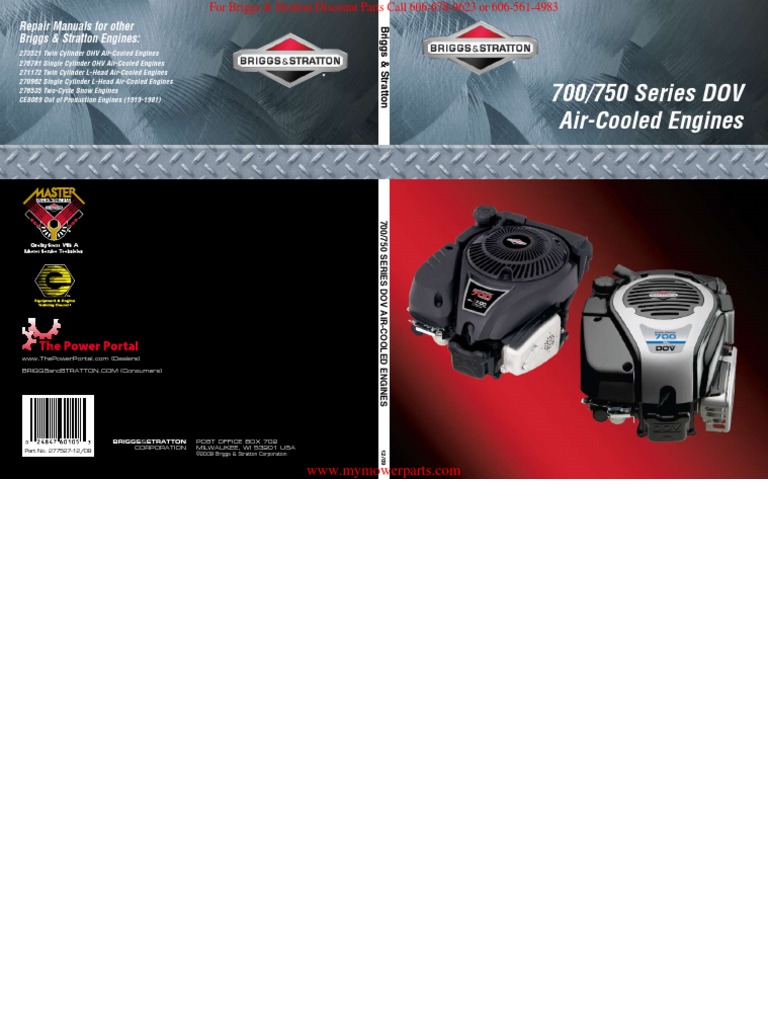 DOV 700-750 Series Repair Manual BRIGGS STRATTON | PDF | Gasoline | Hazards