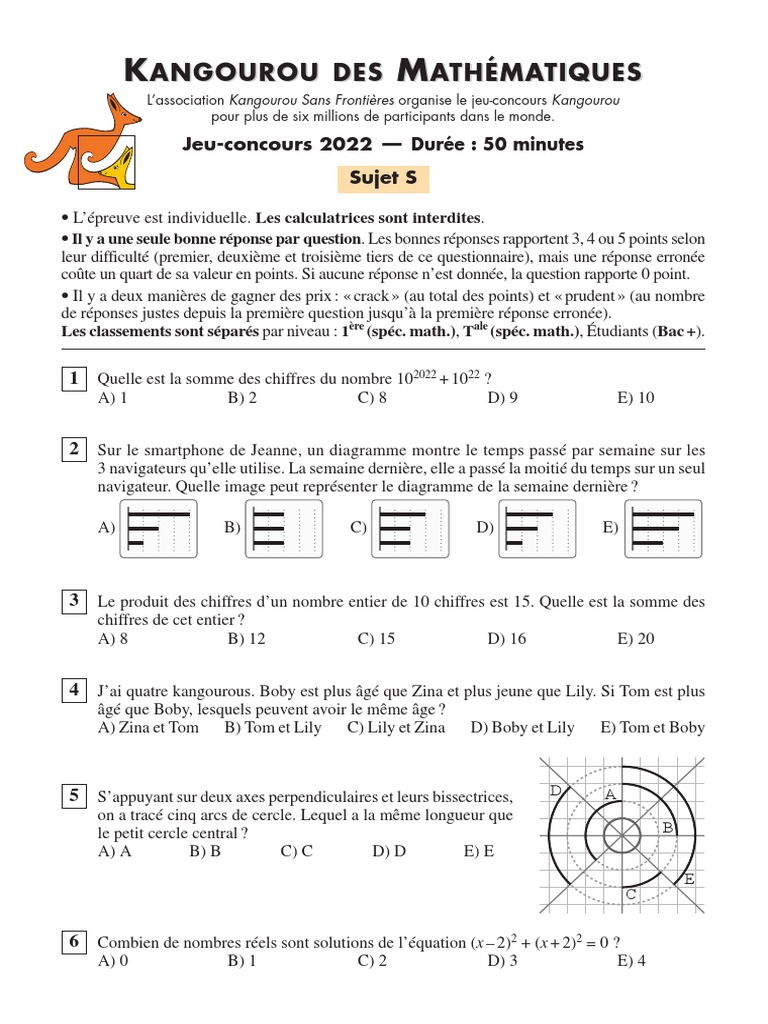 Kangourou 2022 S | PDF