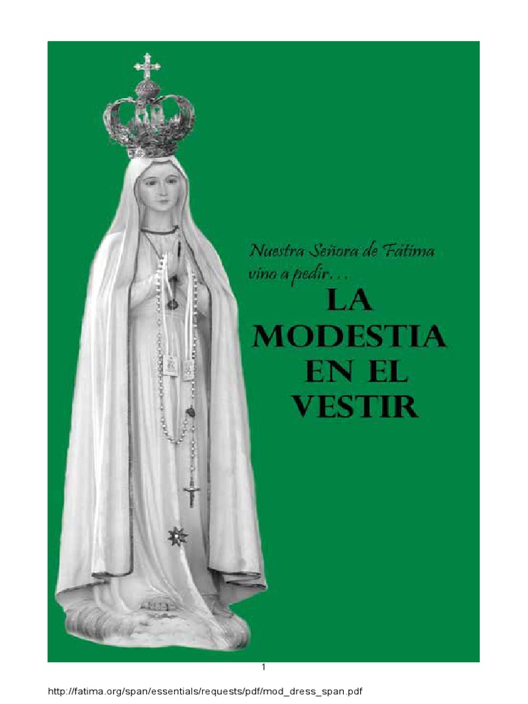 La Modestia en El Vestir, Un Mensaje de Nuestra Señora de Fátima | PDF