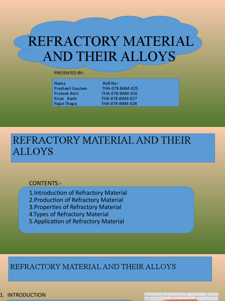 Refractory Materials and Their Applications | PDF