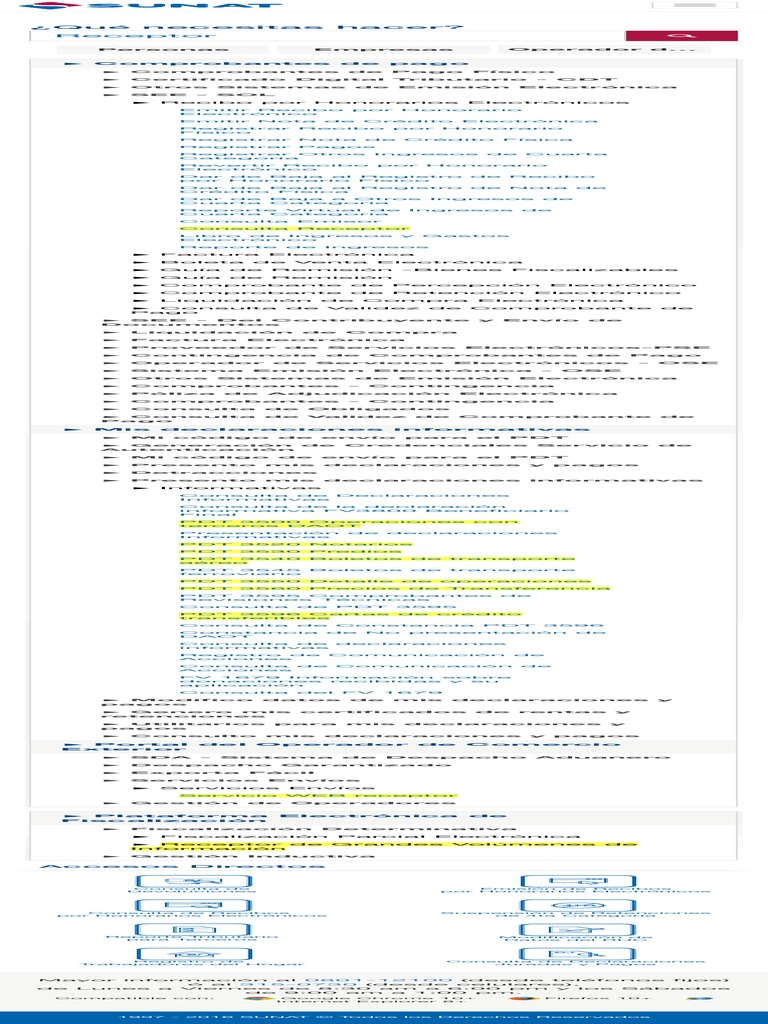 SUNAT - Menú SOL | PDF