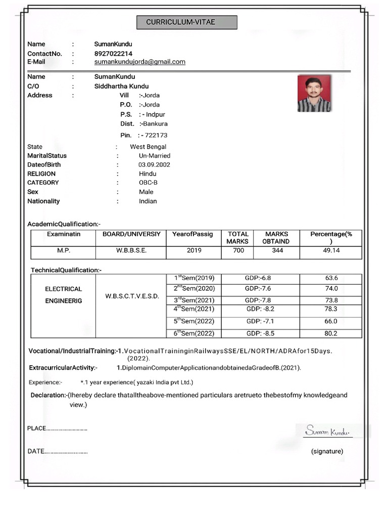 Suman Kundu 2023 | PDF