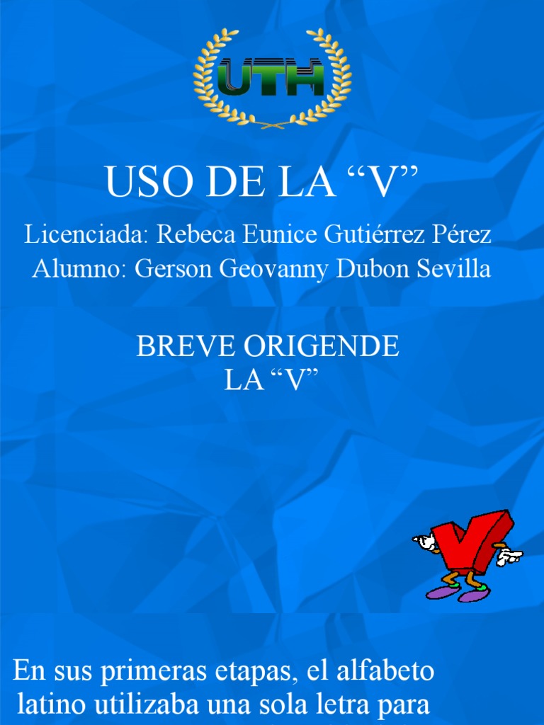 Presentacion Uso de La V | PDF