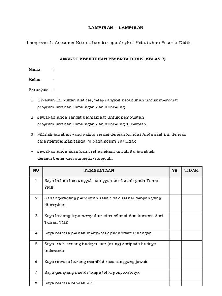 Model Layanan BK SMP - PSP | PDF