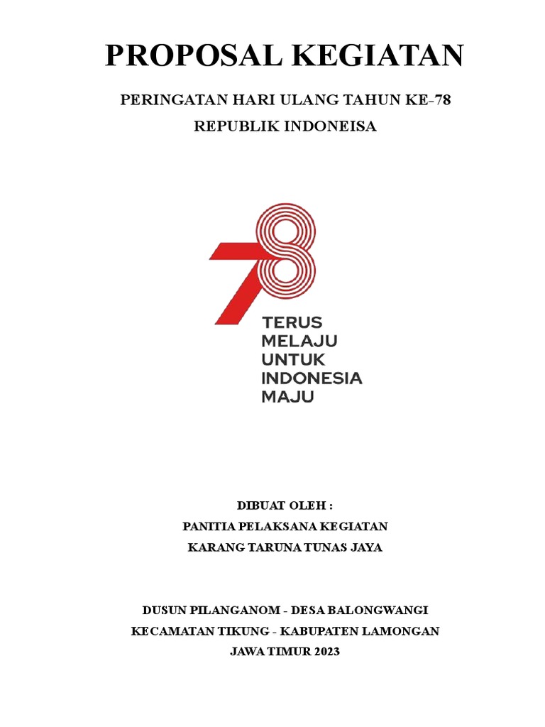 Proposal Agustus 78 | PDF