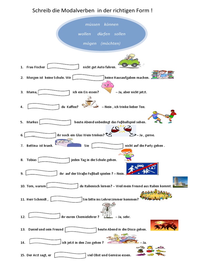 A1 Modalverben Übungen | PDF