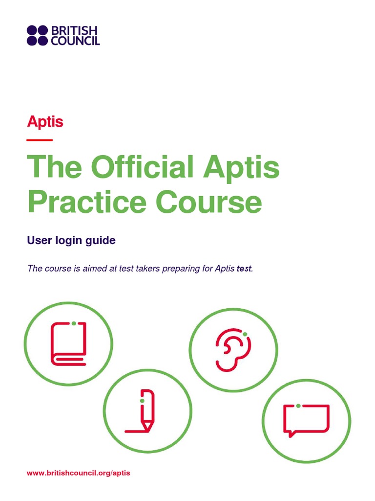 Aptis Practice Course - User Login Guide - Eng-V1.1 | PDF