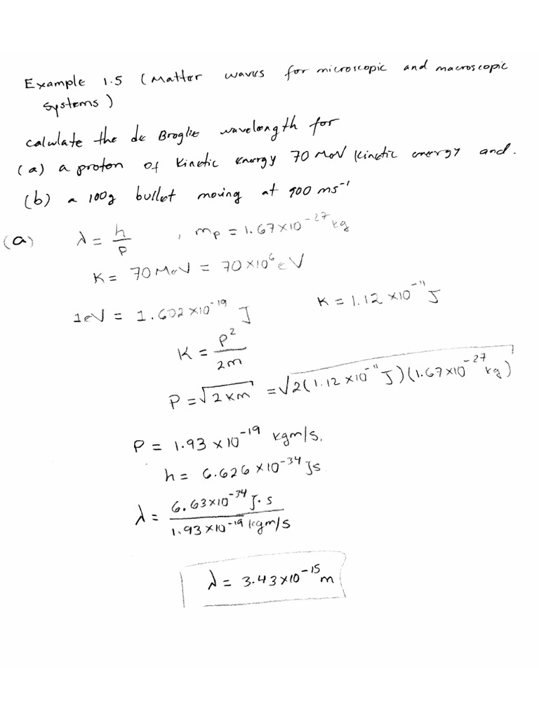 Example 1.5 Zettili Quantum Mechanics | PDF