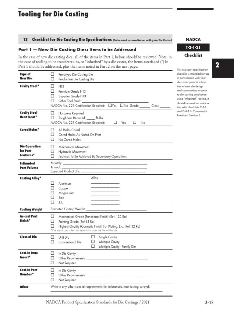 2021 NADCA Tooling | Download Free PDF | Casting | Mechanical Engineering