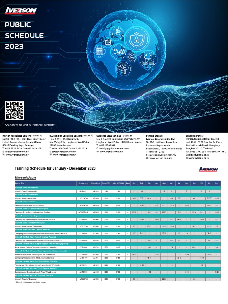 Iverson Training Schedule 2023 v1.5 | PDF | Microsoft Excel | Microsoft ...