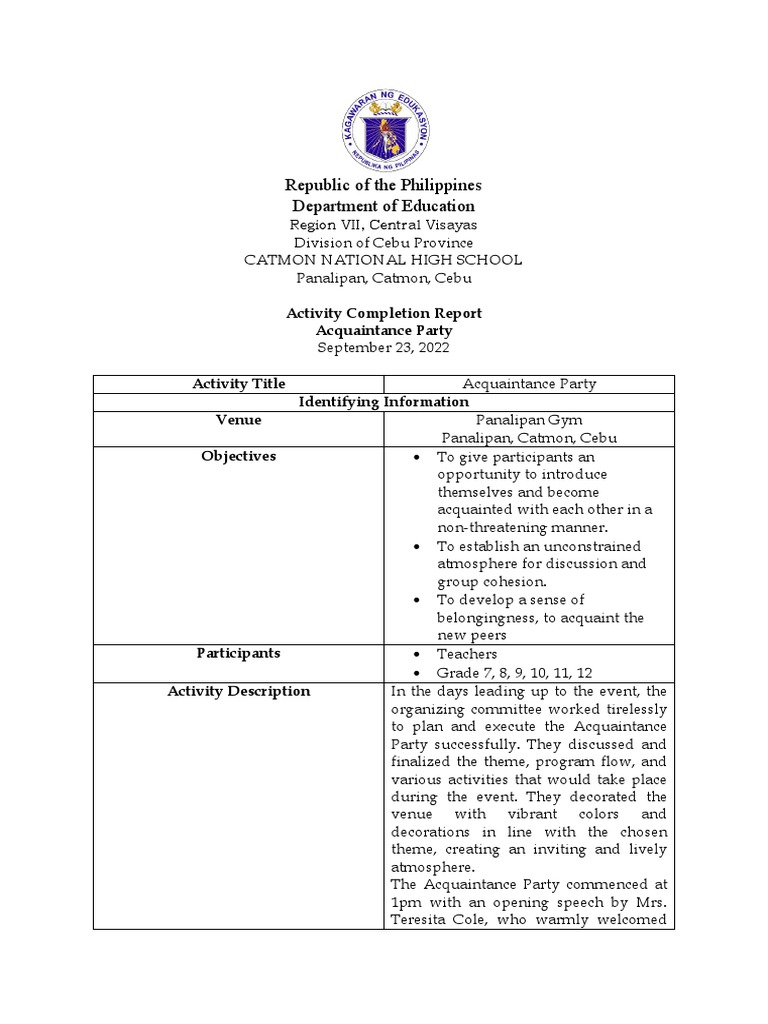 Acquaintance Party | PDF