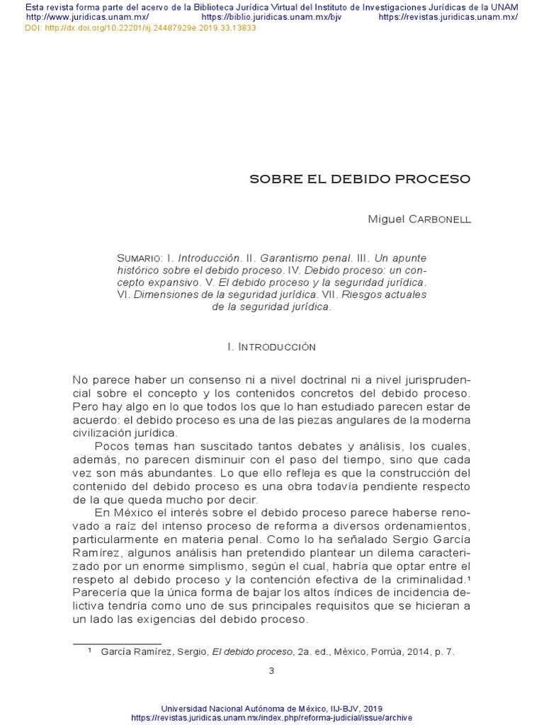 Sobre El Debido Proceso | PDF