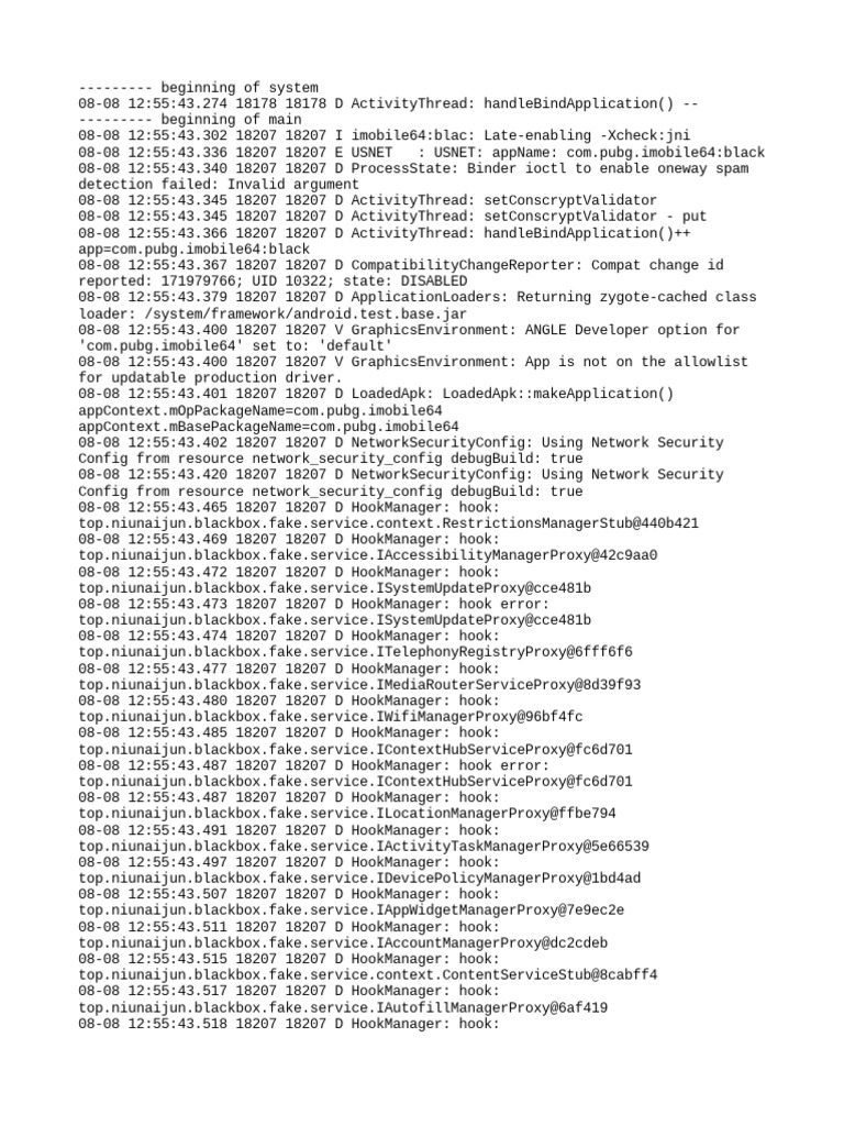 Com - Pubg.imobile64 Logcat | PDF | Computing Platforms | Computer ...