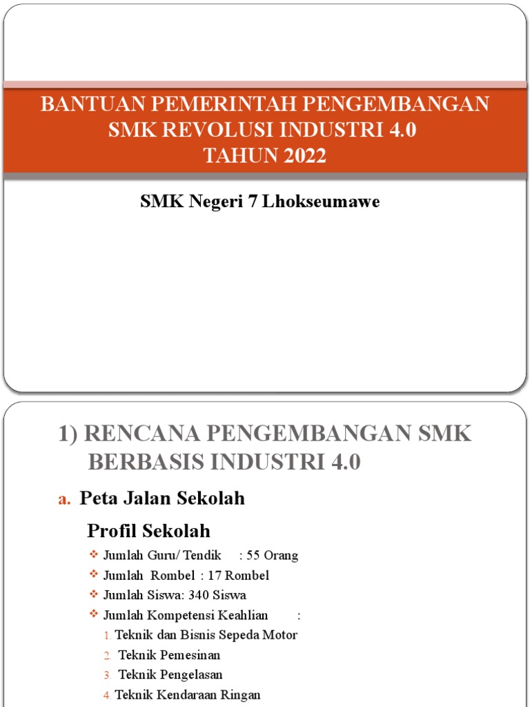 Bantuan Pemerintah Pengembangan SMK Revolusi Industri 4.Pptx ...