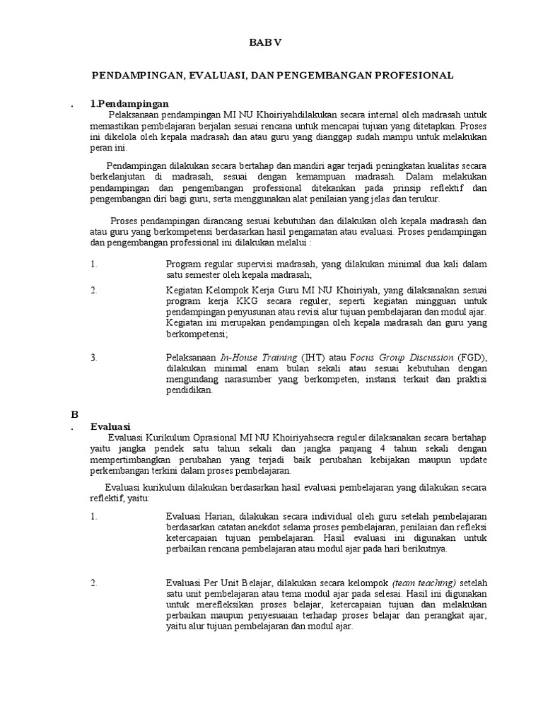 Bab V Kom-Ktsp | PDF