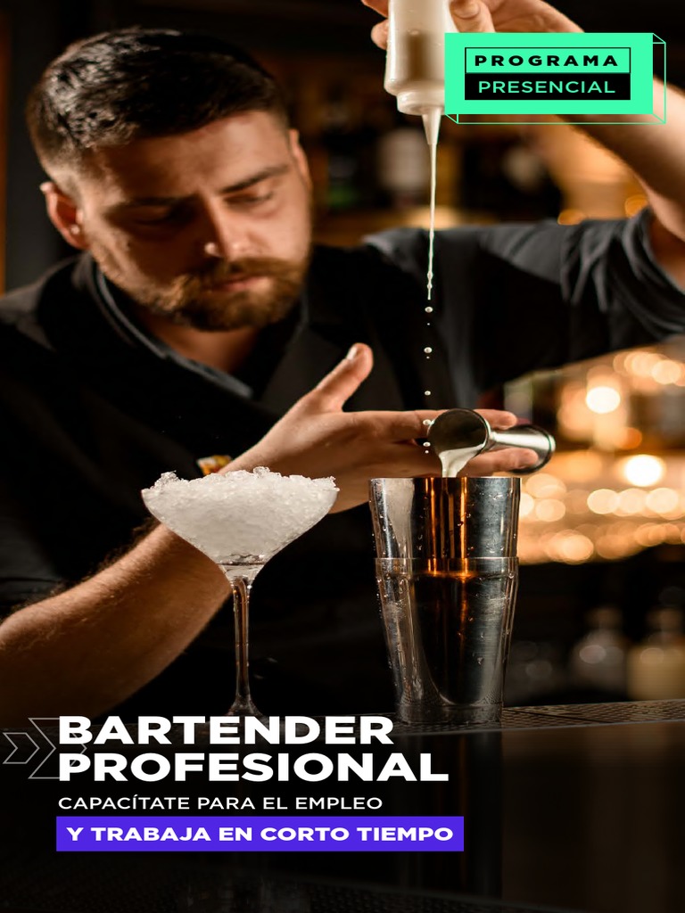 Brochure Digital Cursos Virtuales - Bartender Profesional | PDF