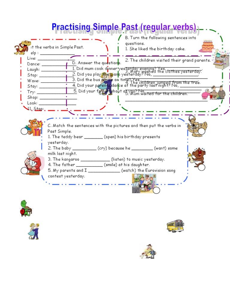 practicing-past-simple-regular-verbs_70210 | PDF