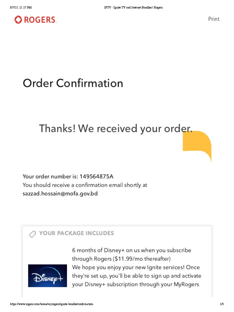 IPTV - Ignite TV and Internet Bundles - Rogers | PDF | Service ...