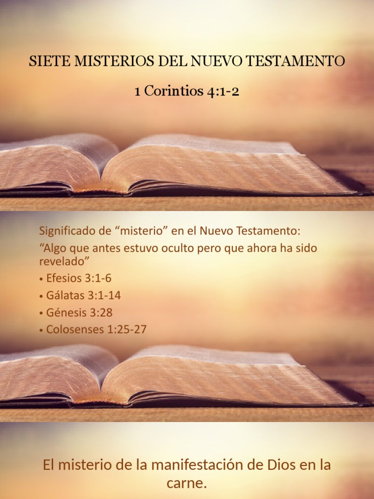 Siete Misterios Del Nuevo Testamento Prueba | PDF