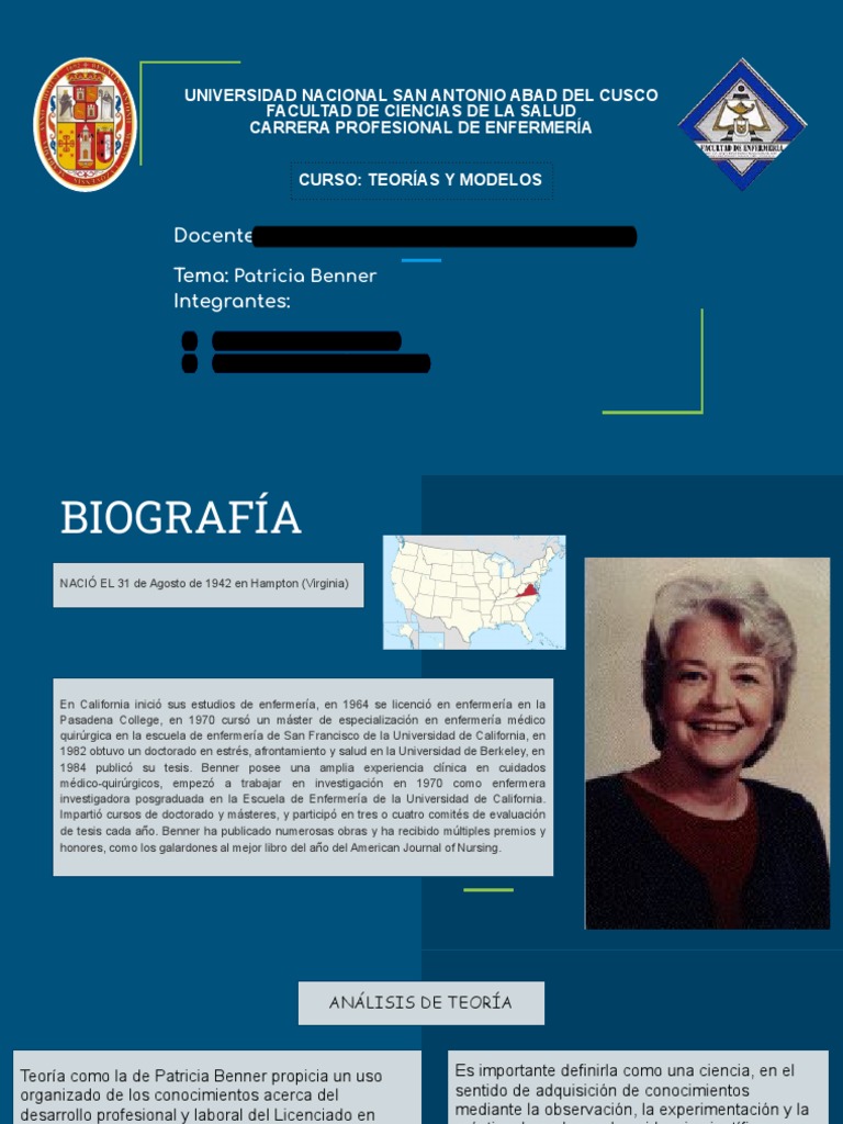 Biografía y Teoría de Patricia Benner | PDF | Enfermería | Conocimiento