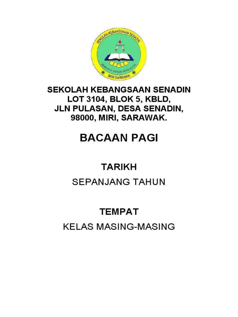 Kertas Kerja Bacaan Pagi | PDF