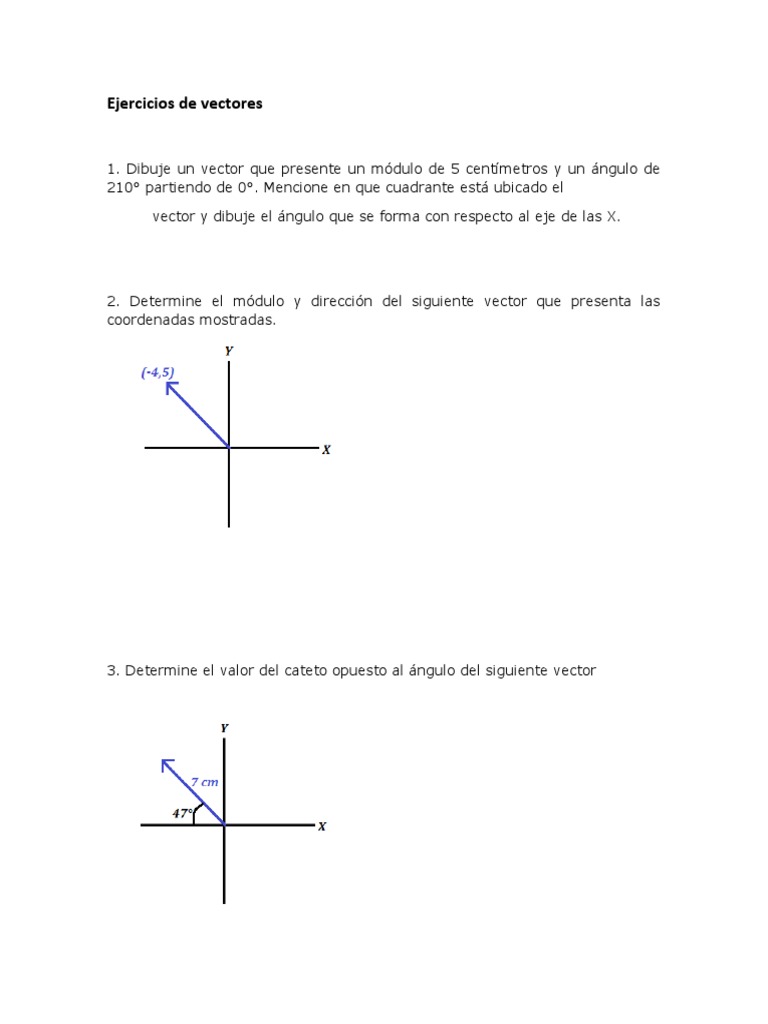 Entregable Ejercicios Con Vectores | PDF