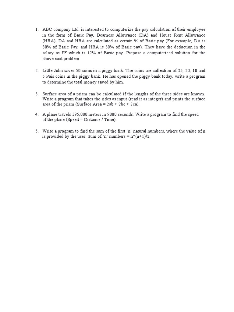Python Lab Exercise1 Pdf