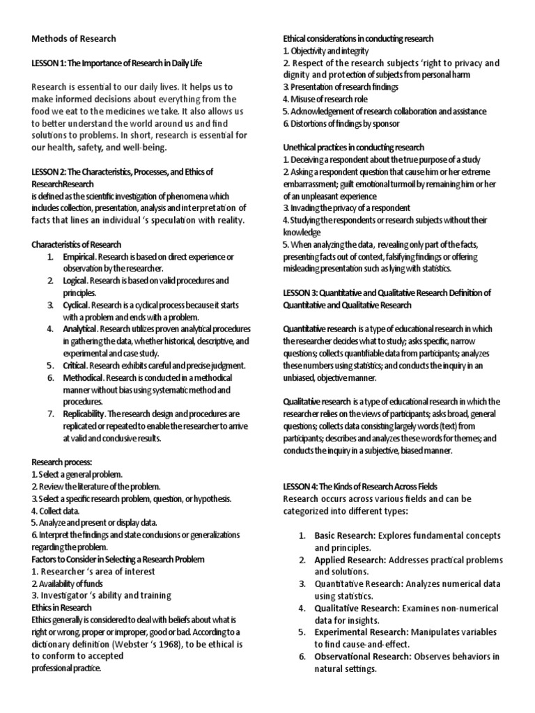 Overview of Research Methodologies | PDF | Statistics | Quantitative ...