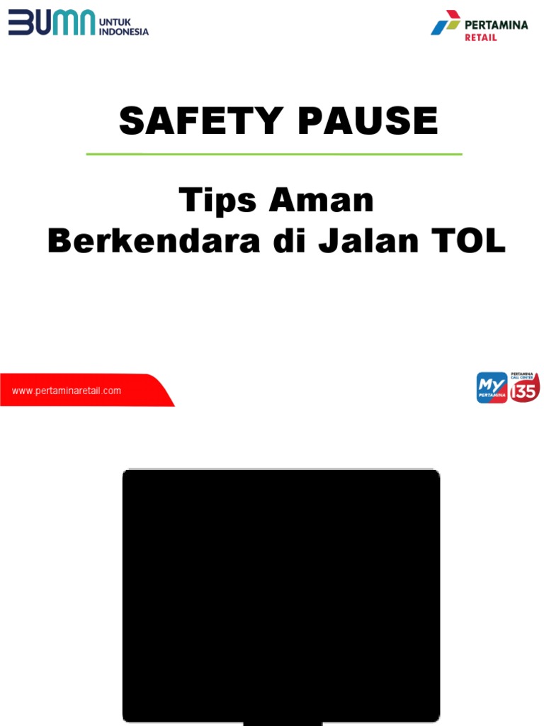 Safety Pause - Tips Aman Berkendara Di Jalan TOL | PDF