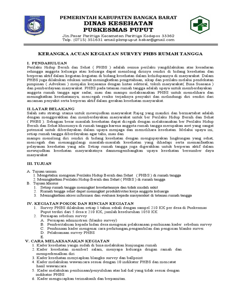 Kak PHBS Rumah Tangga | PDF
