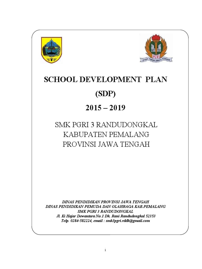 RENSTRA-SDP SMK PGRI 3 Randudongkal | PDF