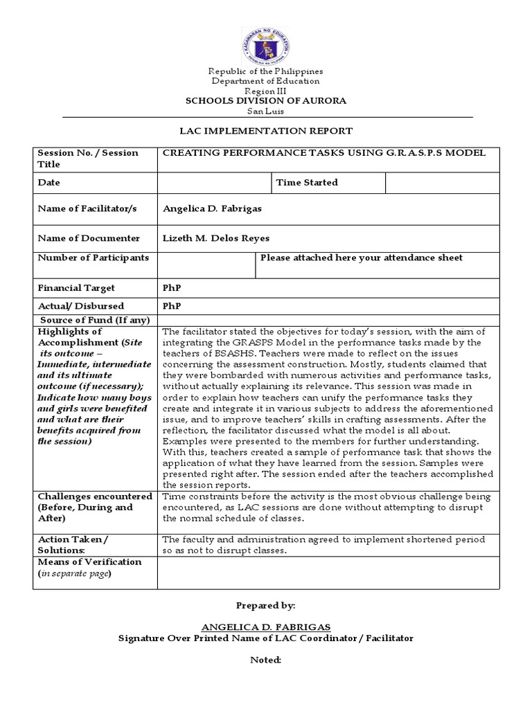 Creating Performance Tasks with GRASPS | PDF | Behavior Modification ...