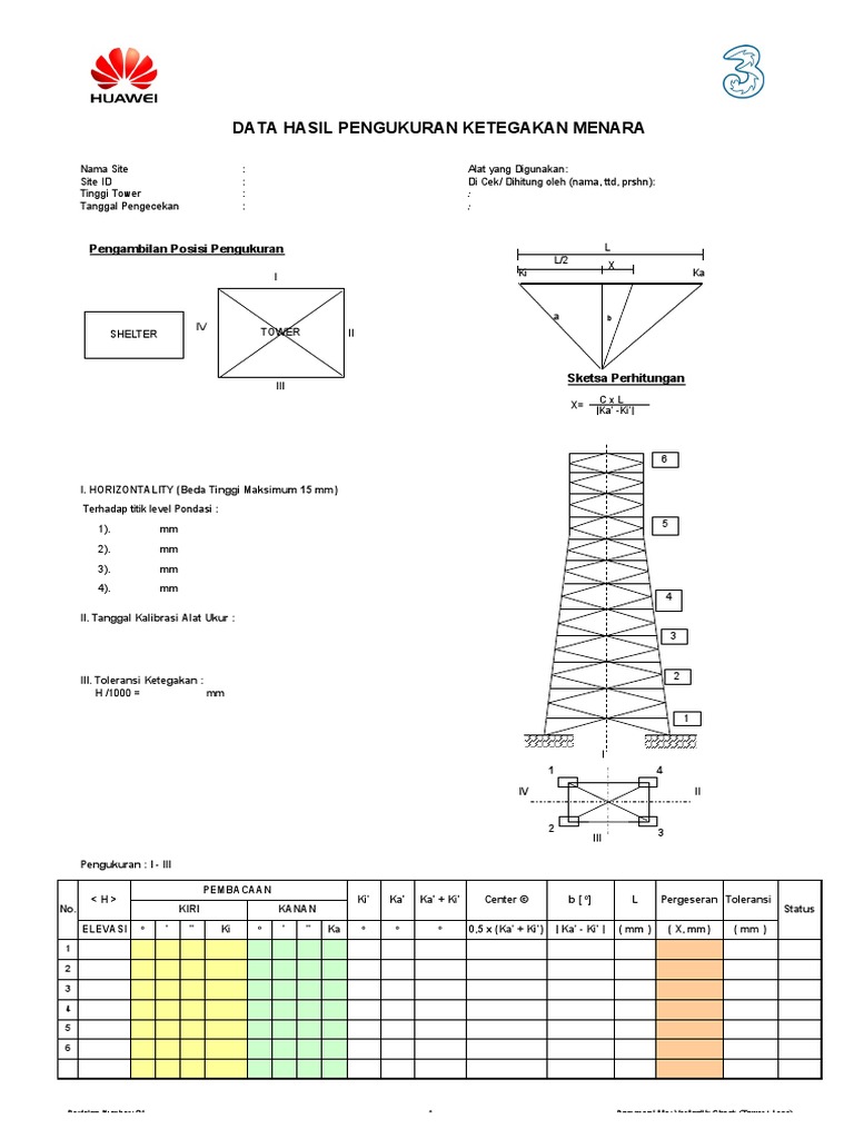 10-10.5 Verticality Check (Tower 4 Legs) | PDF