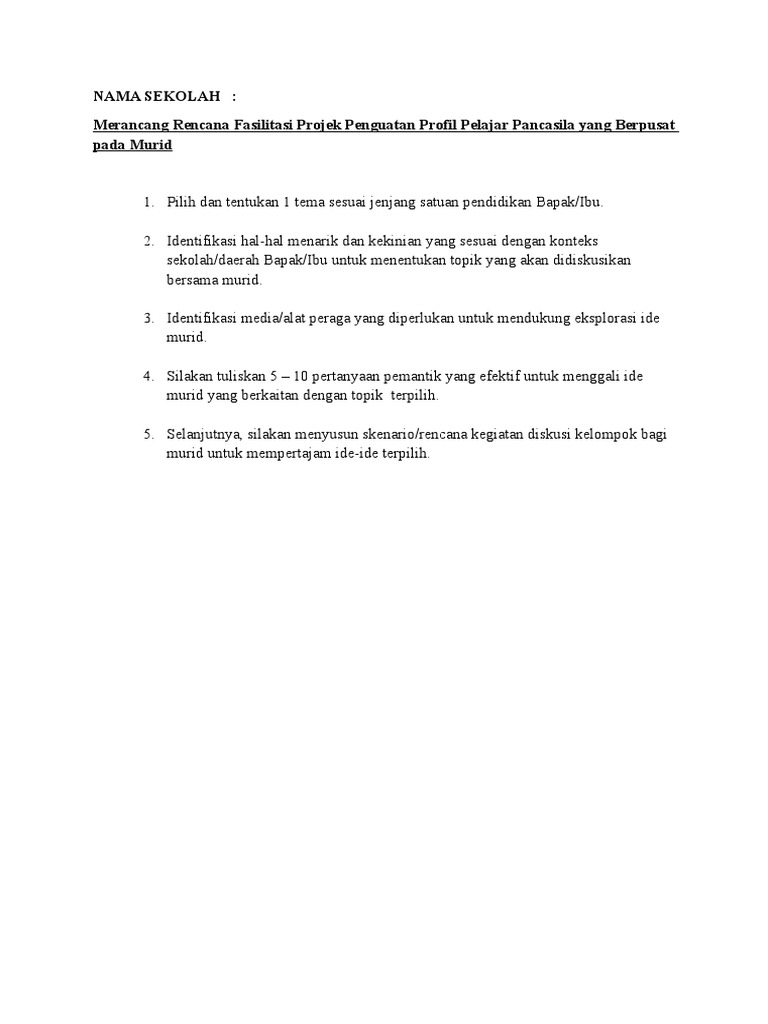 Lembar Kerja p5 | PDF